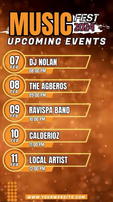 Upcoming Music Events Template | PosterMyWall