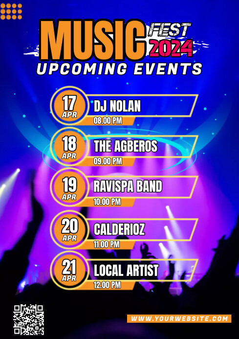 Upcoming Music Events Templat | PosterMyWall