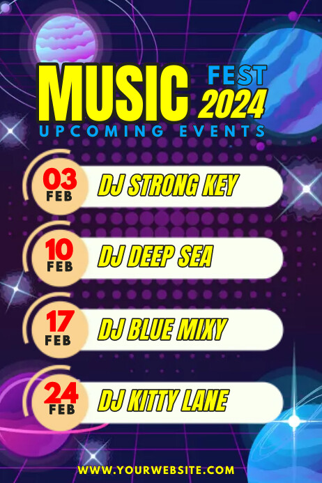 Upcoming Music Events Template | PosterMyWall