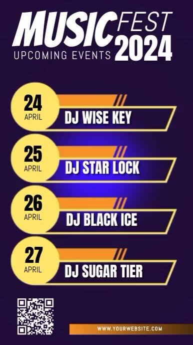 Upcoming Music Events Template | PosterMyWall