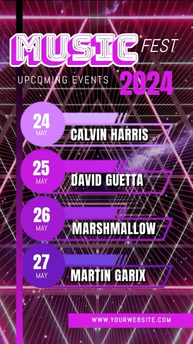 Upcoming Music Events Template | PosterMyWall