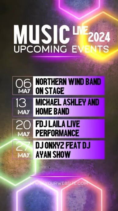 Upcoming Music Events Templat | PosterMyWall