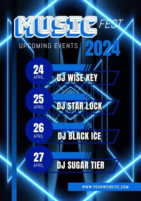 Plantilla de Upcoming Music Events | PosterMyWall