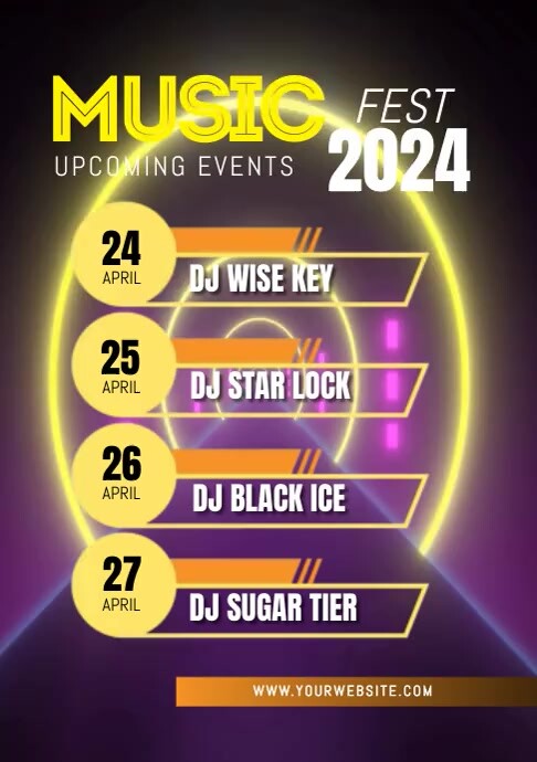 Upcoming Music Events Template | PosterMyWall