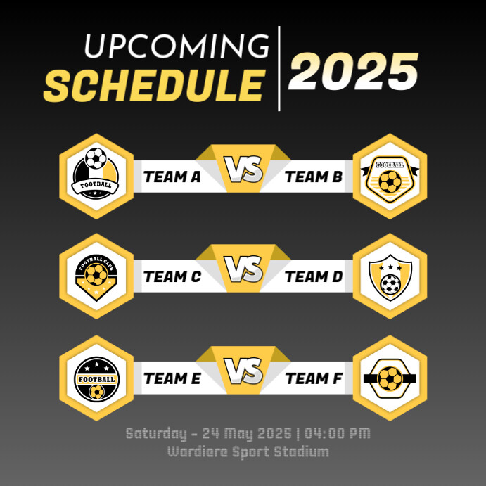 Upcoming Schedule 2025 Template | PosterMyWall