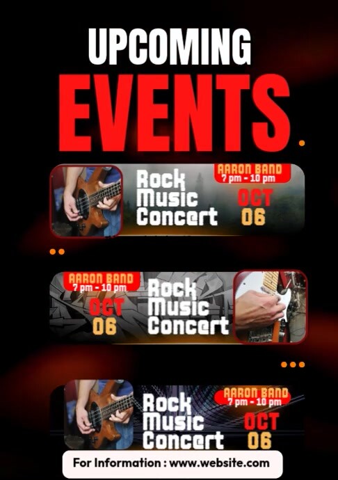 Upcoming Schedule Events Template | PosterMyWall