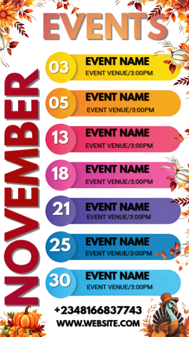 Copy of Upcoming September Events | PosterMyWall