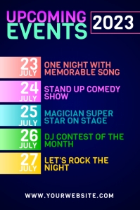 Upcoming Events Poster Template | PosterMyWall