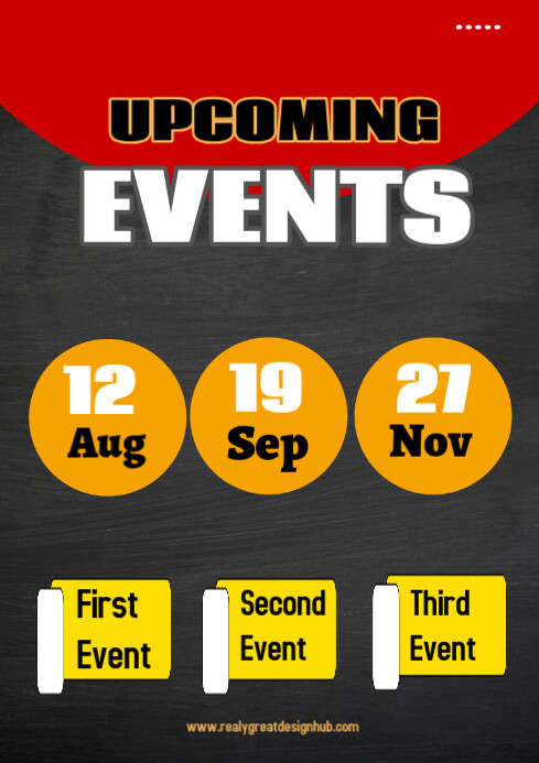 Update upcoming events month and years highlight Template | PosterMyWall