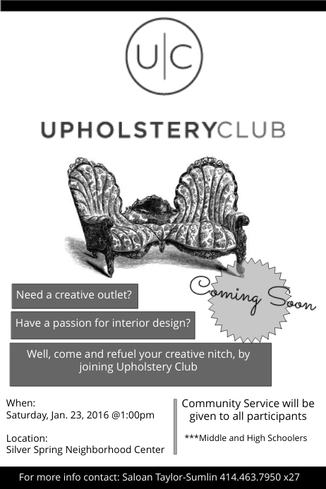 Upholstery Club Template | PosterMyWall