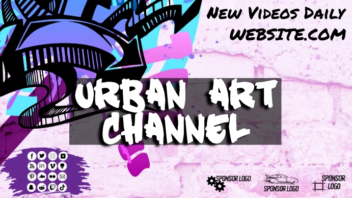 Urban Art Channel Graffiti Style Profile Template | PosterMyWall