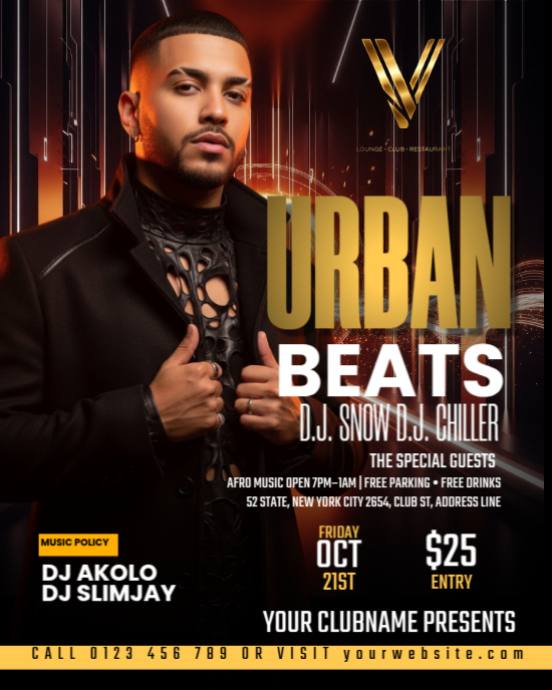 Urban Beats Afrobeat Template | PosterMyWall