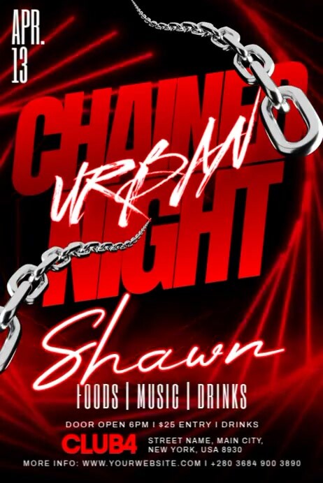 Urban Chained Night Templat | PosterMyWall