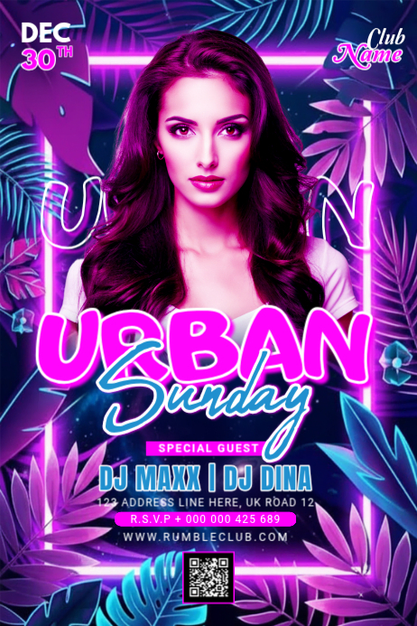 Urban Club Event Poster Template | PosterMyWall