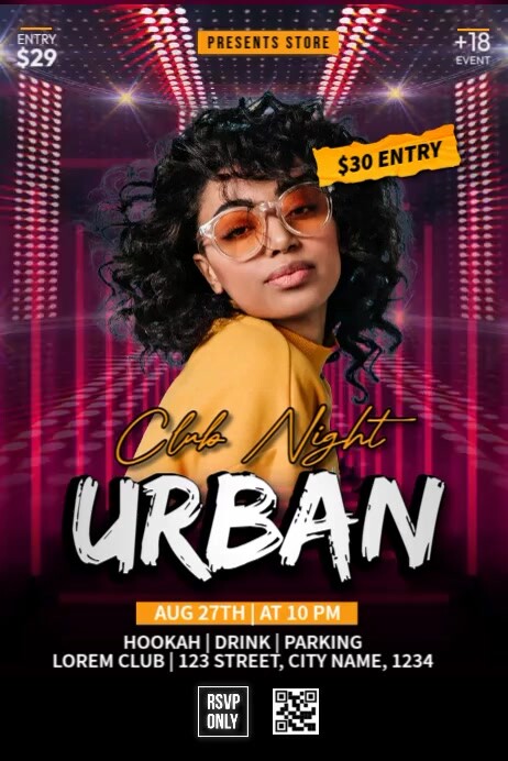 Urban Club Night Party Template | PosterMyWall