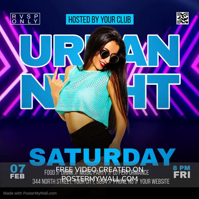 Urban Club Party Ads Template | PosterMyWall
