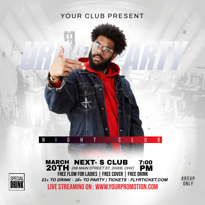 Copy of Urban Club Party Ads | PosterMyWall