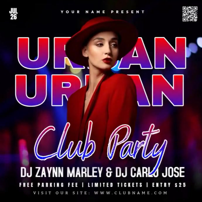 Urban Club Party Ads Template | PosterMyWall