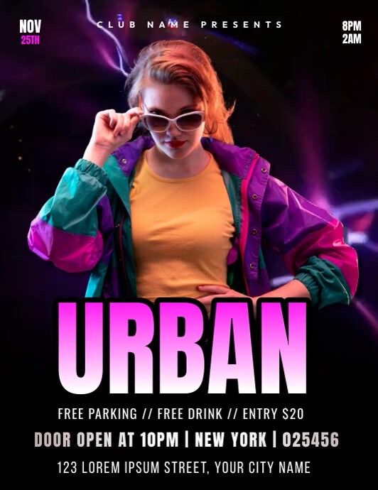 Plantilla de Urban Club Party | PosterMyWall