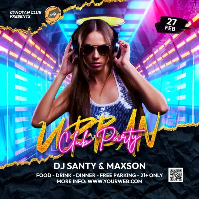 Urban Club Party Template | PosterMyWall
