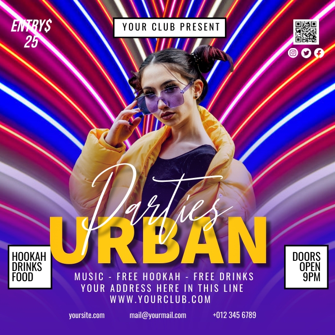 Urban Club Party Template | PosterMyWall