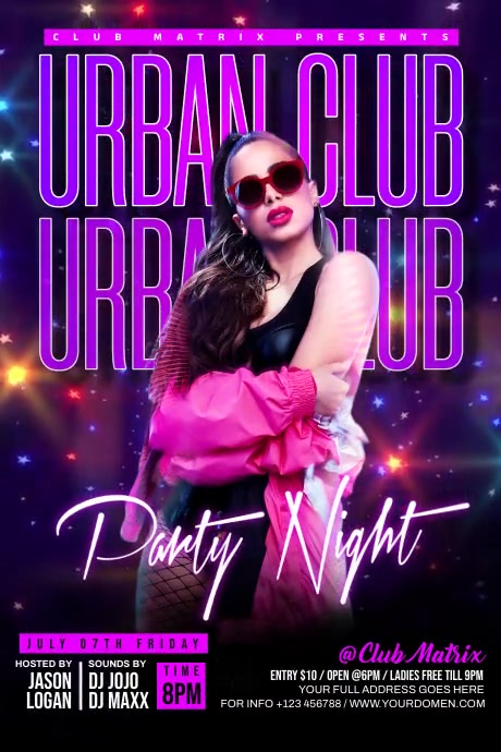 Urban club party night Template | PosterMyWall