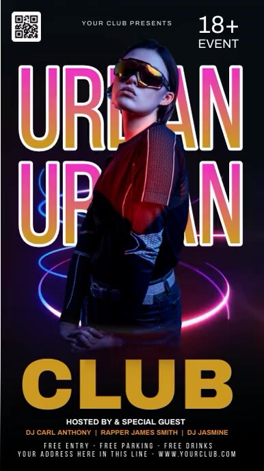 Modèle Urban Club Party Video | PosterMyWall