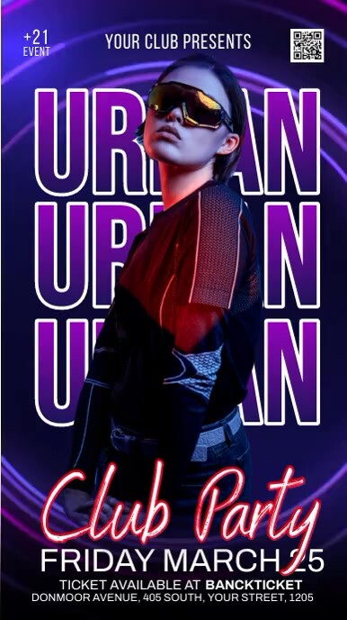 Urban Club Party Video Template | PosterMyWall