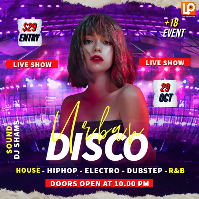 Copy of Urban Disco Ads | PosterMyWall
