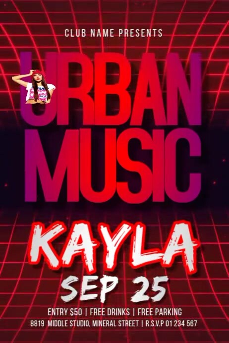 Urban Dj Music Party Template | PosterMyWall