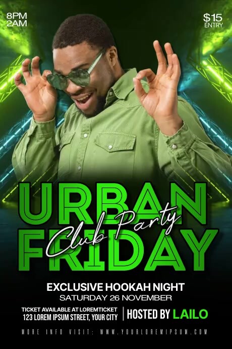 Plantilla de Urban Friday Club Party | PosterMyWall