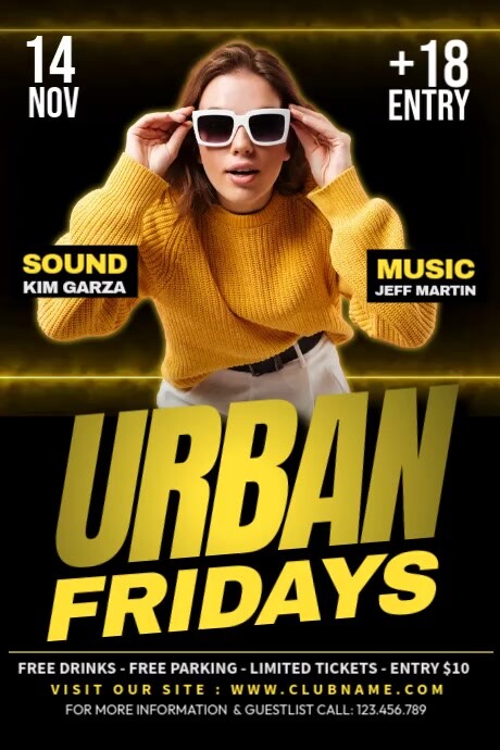 Plantilla de Urban Friday Night | PosterMyWall