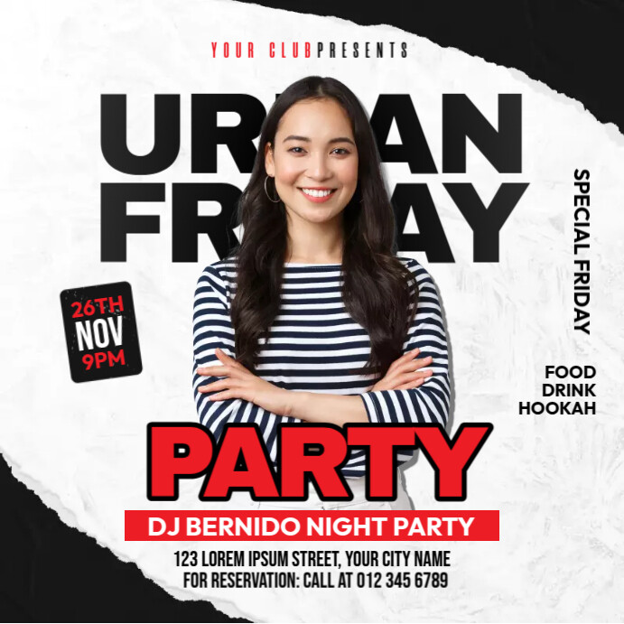 Urban Friday Party Template | PosterMyWall