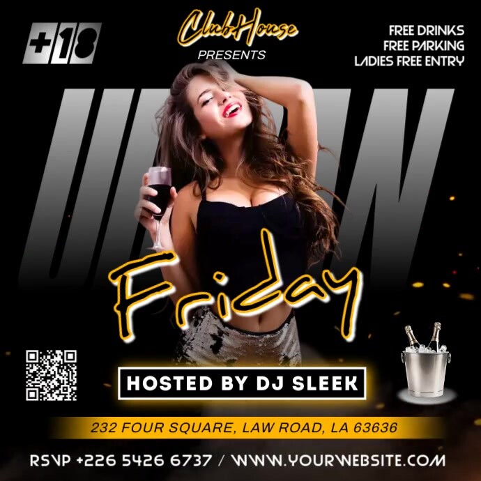 URBAN FRIDAY PARTY FLYER TEMPLATE | PosterMyWall