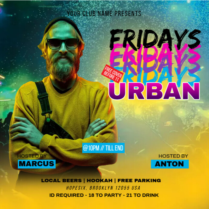 Urban Fridays Party Ads Template | PosterMyWall