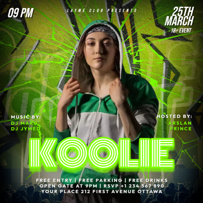 Urban Green Party Template | PosterMyWall