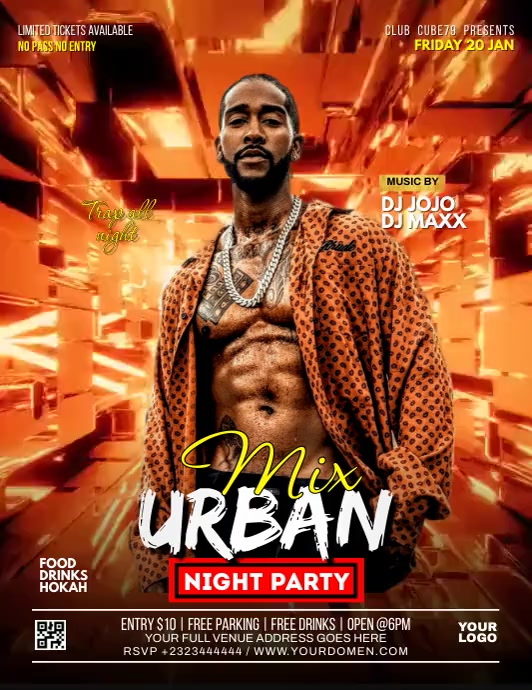 Urban mix night party Template | PosterMyWall