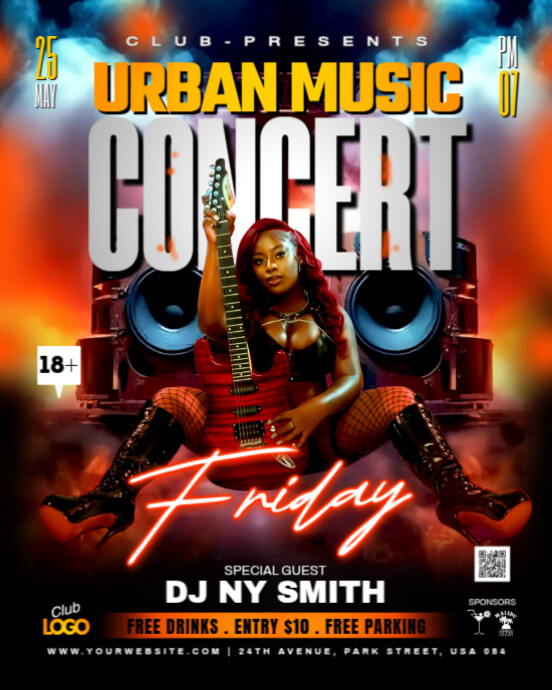 Urban music concert flyer Template | PosterMyWall