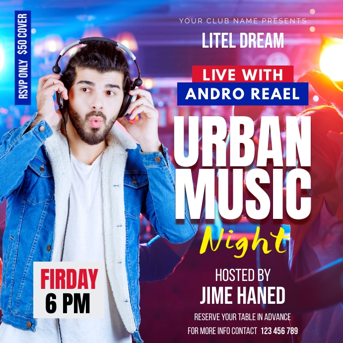 Copy of Urban music night | PosterMyWall