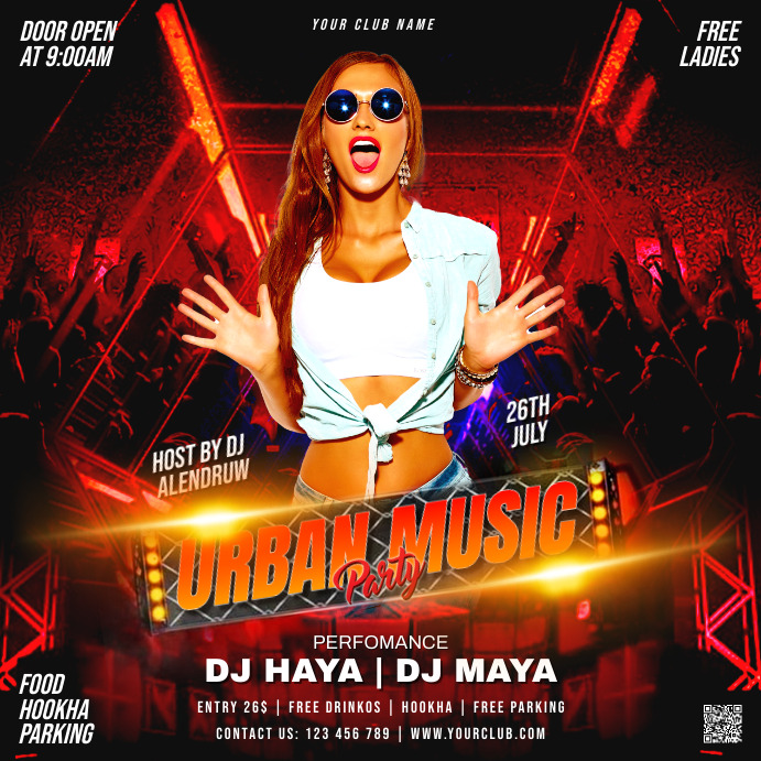 urban music party flyer urban party Template | PosterMyWall