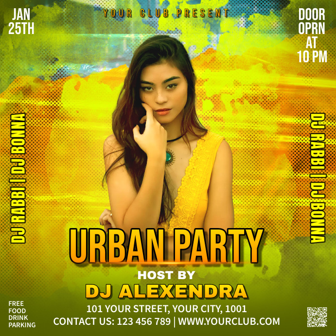 urban music party flyer urban party Template | PosterMyWall
