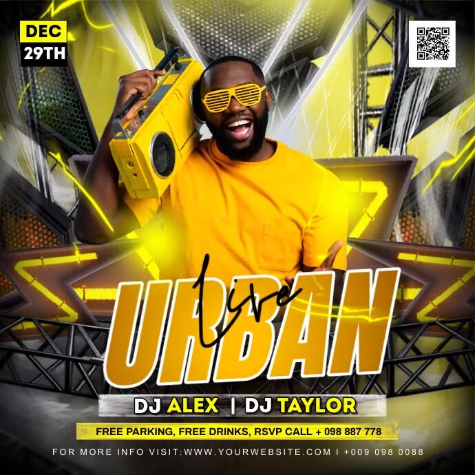 Copy of urban music party video ads flyer | PosterMyWall