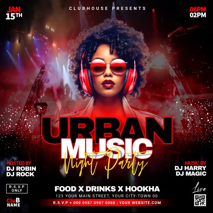 urban music party video ads flyer Template | PosterMyWall