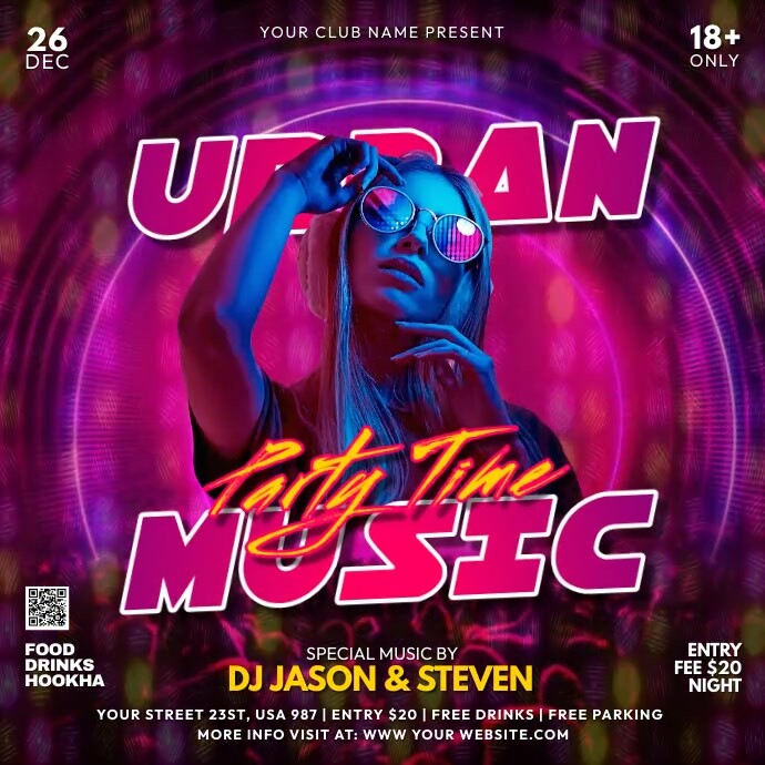 urban music party video ads flyer Template | PosterMyWall