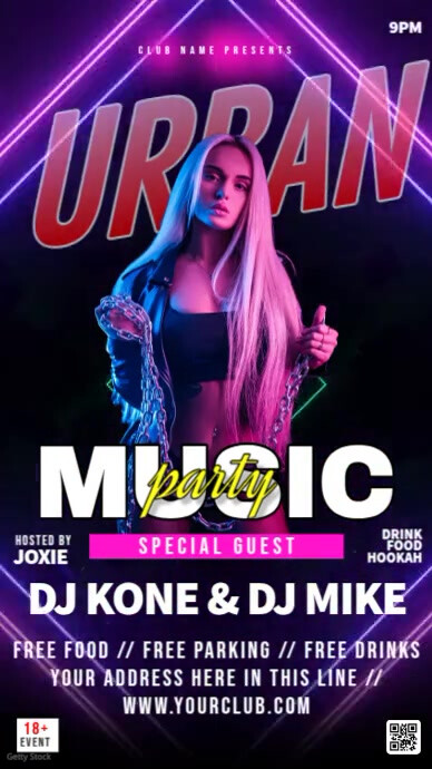 Urban Music Party Video Template | PosterMyWall