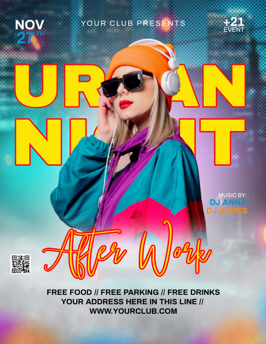 Plantilla de Urban Night After Work Ads | PosterMyWall