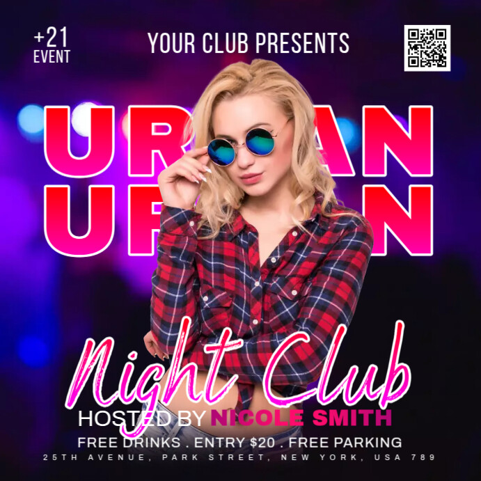 Plantilla de Urban Night Club Ads | PosterMyWall
