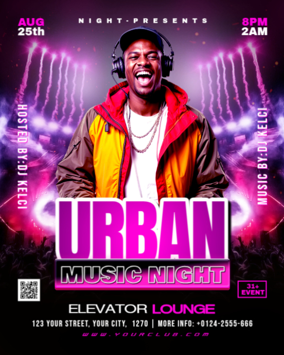 Urban night club flyer Template | PosterMyWall