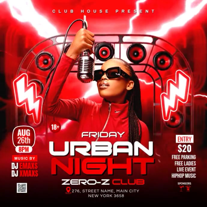 Urban Night Club Party Template | PosterMyWall