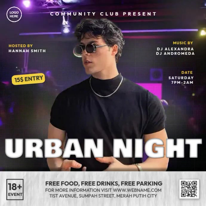 Urban Night Club Video Ads Template | PosterMyWall